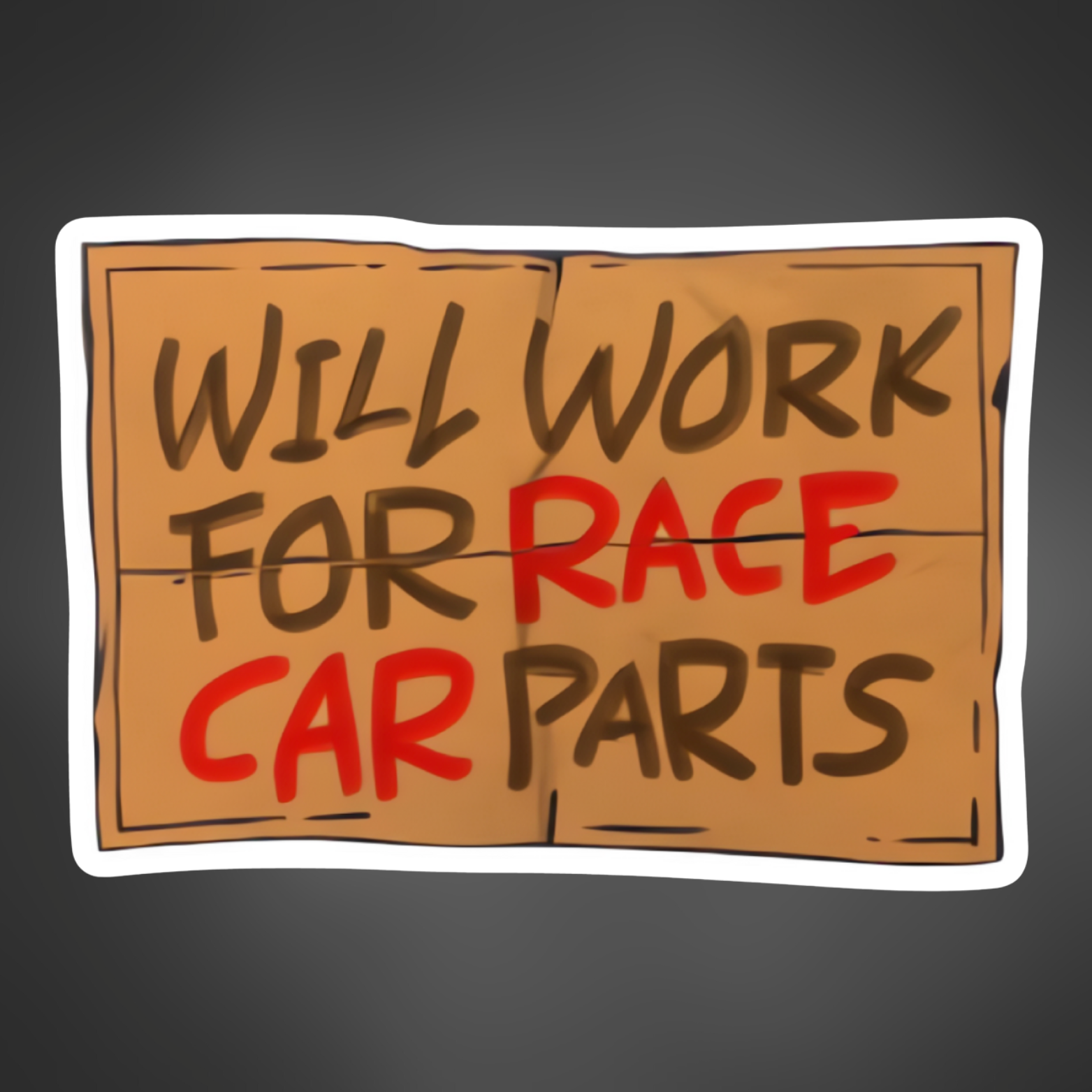 CJRC "Will Work For Parts" Magnet – CJ Race Cars